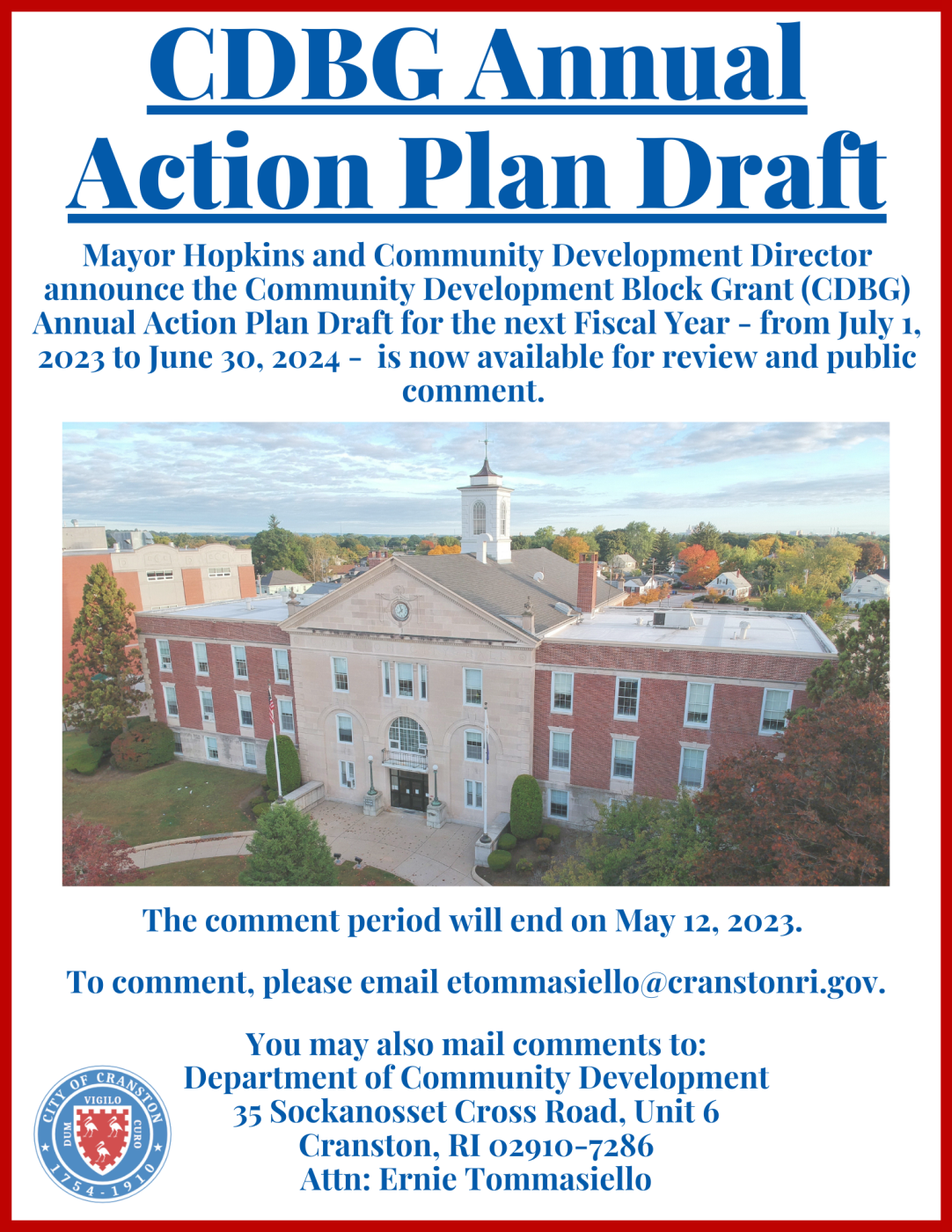 Community Development Block Grant Annual Action Plan Draft Open For ...
